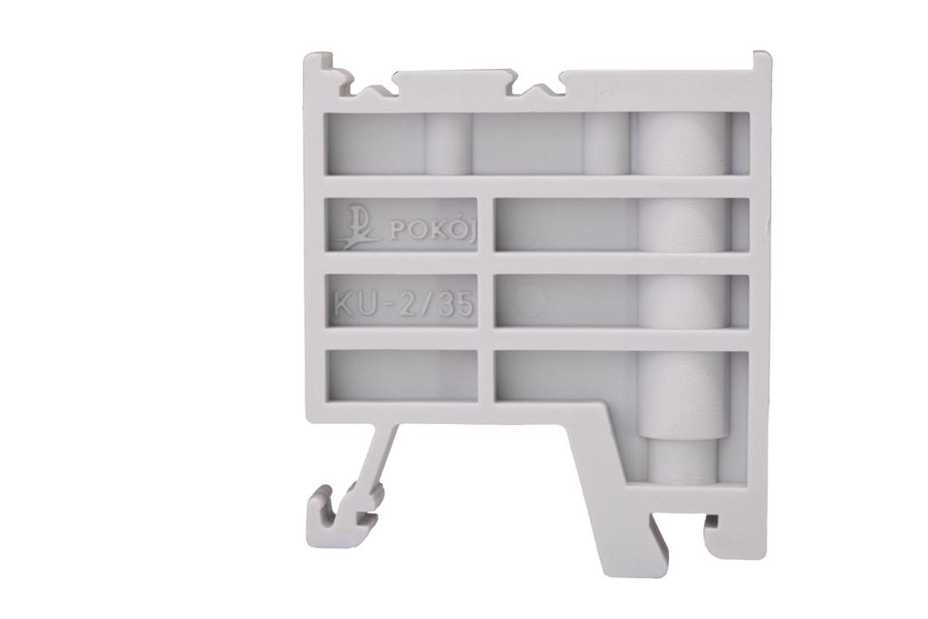 Holder for Din rail terminal block;grey; width 10mm; UL94V